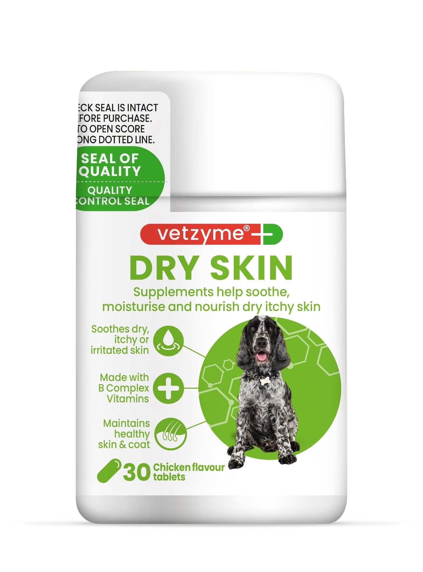 Vetzyme Dog Dry Skin With Evening Primrose 30 Tablets – Vital Pet Group